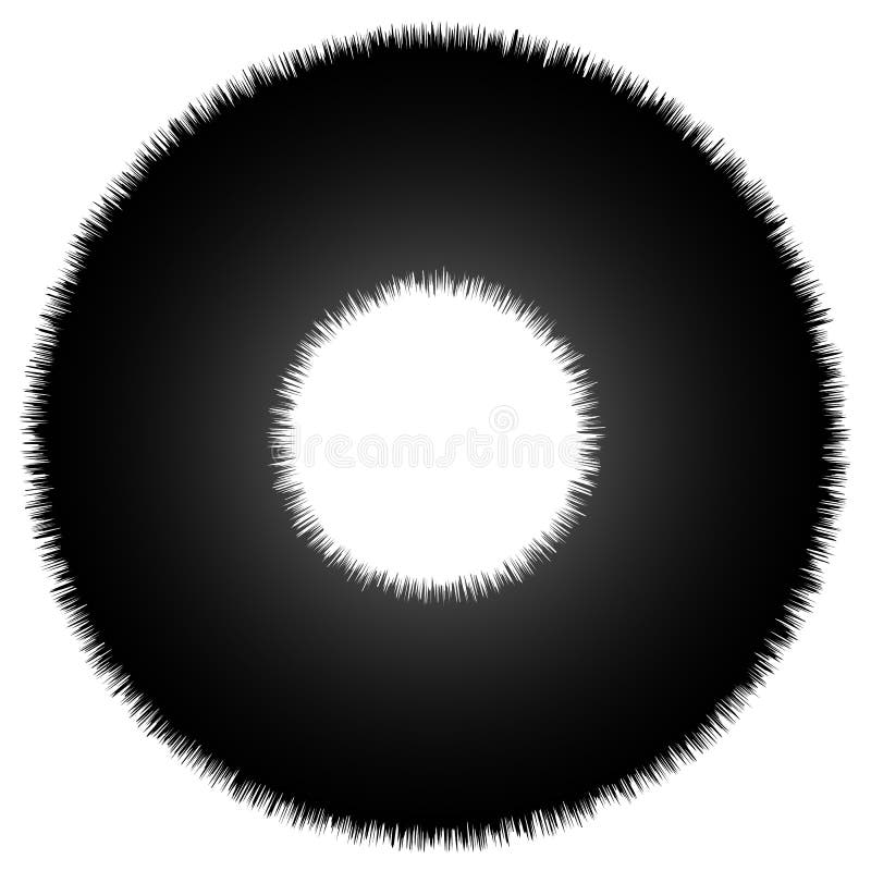Rough Grungy Abstract Circle Element, Circular Distorted Ring, D Stock ...