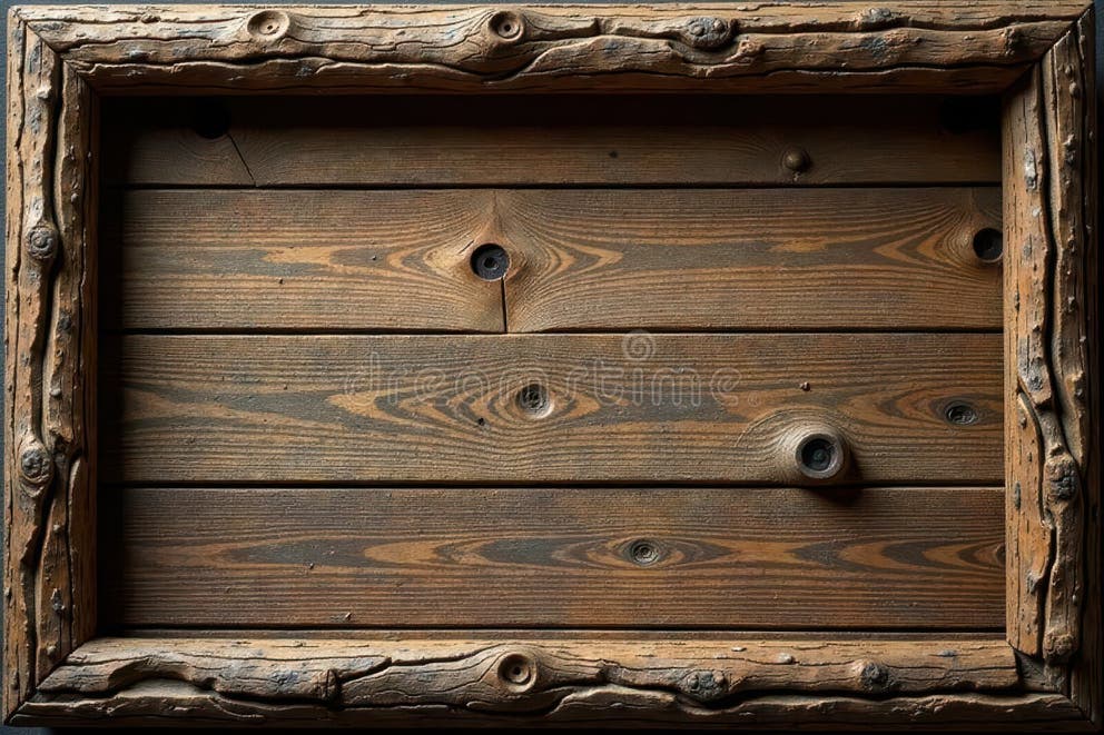 Rough Hewn Log Frame, Distressed Wood Texture, Log, Nature Stock ...