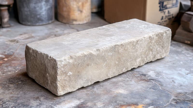 A Rough-Hewn Rectangular Stone Block Stock Illustration - Illustration ...