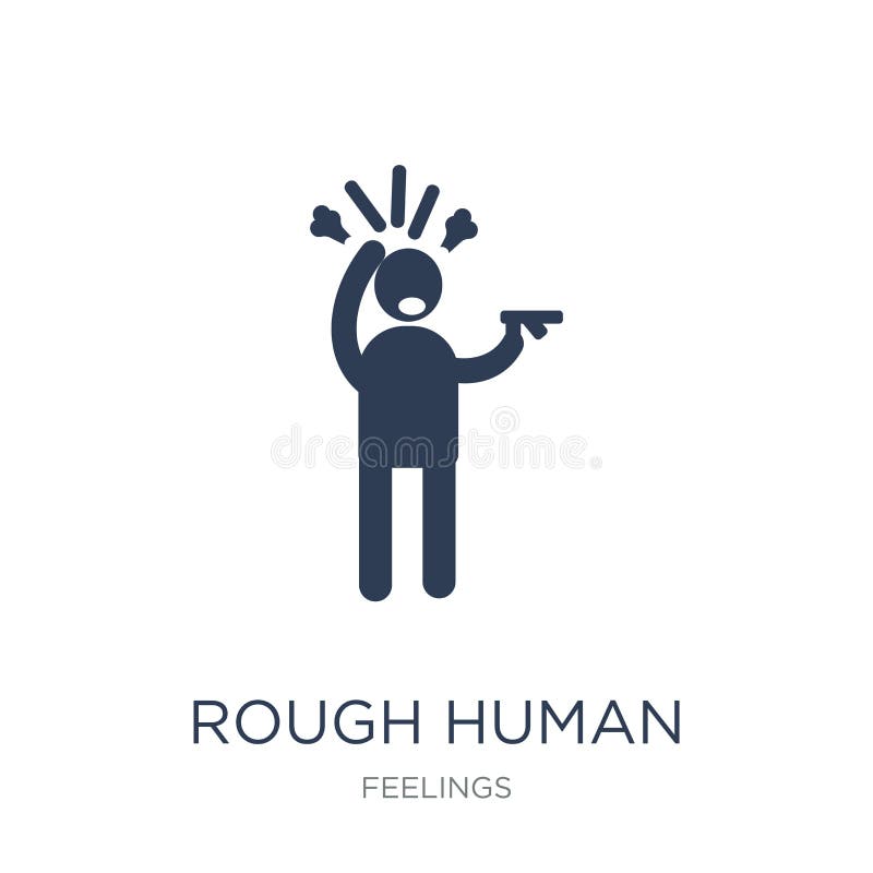 Rough Human Icon. Trendy Flat Vector Rough Human Icon on White B Stock ...