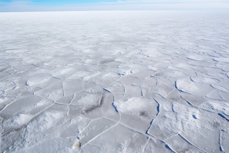 Rough Ice Surface after Snowfall Stock Illustration - Illustration of ...