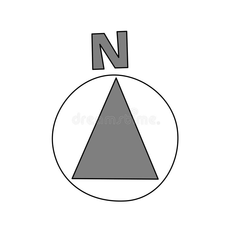 Rough Illustration of Map Direction N Stock Illustration - Illustration ...