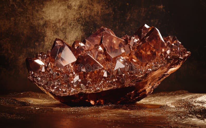A Rough, Irregular Copper-colored Mineral with a Metallic Sheen. Copper ...