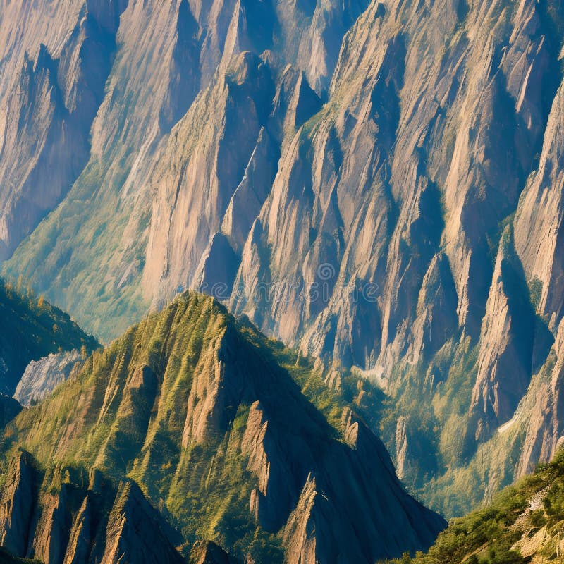 A Rough and Jagged Texture with Rocky Cliffs and Mountain Peaks1 ...