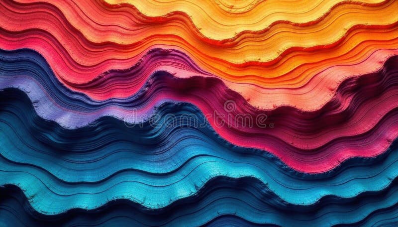 Rough, Layered Rock Strata Showing Wave Like Undulations , Formation ...