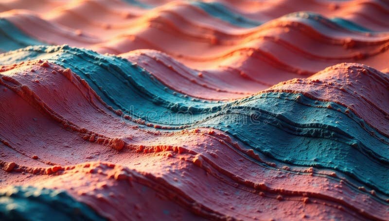 Rough, Layered Rock Strata Showing Wave Like Undulations , Mountain ...