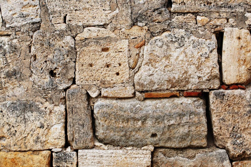 The Rough Masonry of Large Blocks of an Ancient Structure, Like a ...