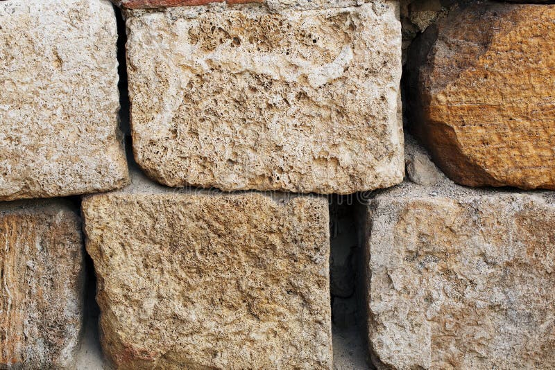 The Rough Masonry of Large Blocks of an Ancient Structure, Like a ...