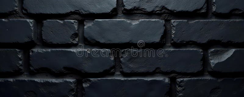 Rough, Matte Black Brick Texture Deep Crevices, Uneven Surface ...