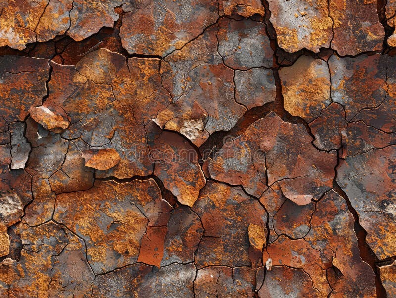 Rough Metal Surface with Textured Rust Streaks Stock Illustration ...