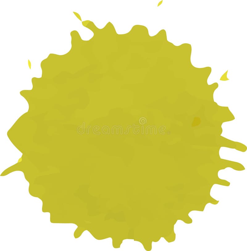 Rough Mustard Splash with Thick Edge and Blot Texture. Stock Photo ...