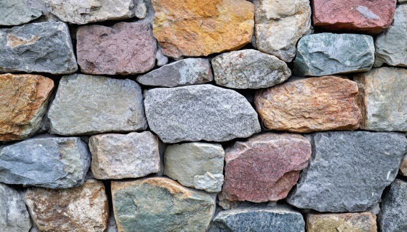 Rough Natural Stone Wall Forming a Background Texture Stock Image ...
