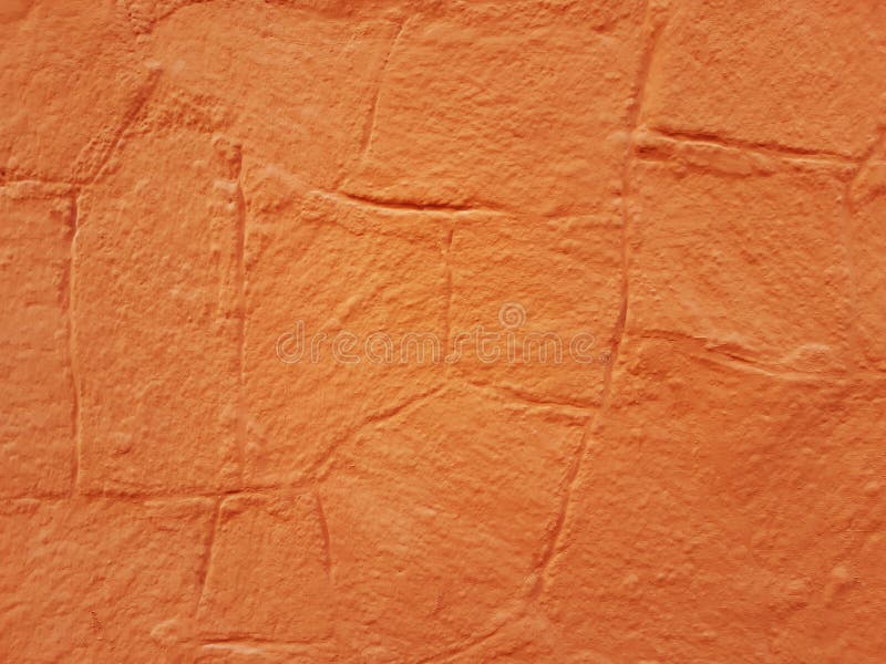 Rough Orange Texture Background. Full Frame of Rough Wall, Painted with ...