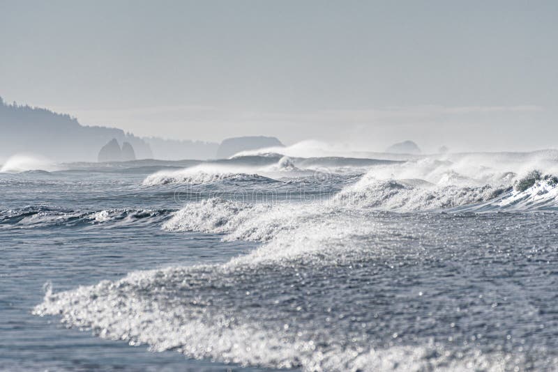 Rough Pacific Ocean stock image. Image of mountain, park - 191199195