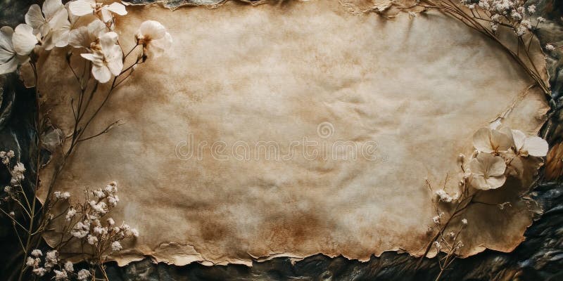 Rough Parchment Paper with Aged Edges and Natural Texture, Adding a ...