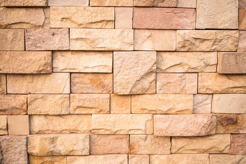 Pattern of Modern Stone Brick Wall Surfaced for Background. Stock Image ...