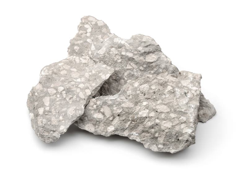 Rough Pieces of Concrete with Aggregate Stones Stock Image - Image of ...