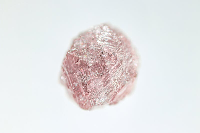Rough pink diamond crystal stock image. Image of gemstone - 287056703