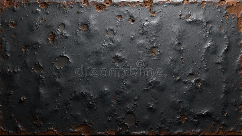 Rough Pitted Cast Iron Texture in Matte Black with Rust Patina Stock ...