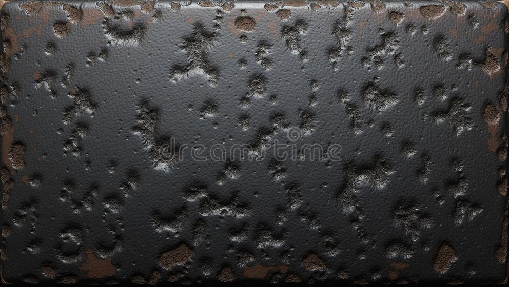 Rough Pitted Cast Iron Texture in Matte Black with Rust Patina Stock ...