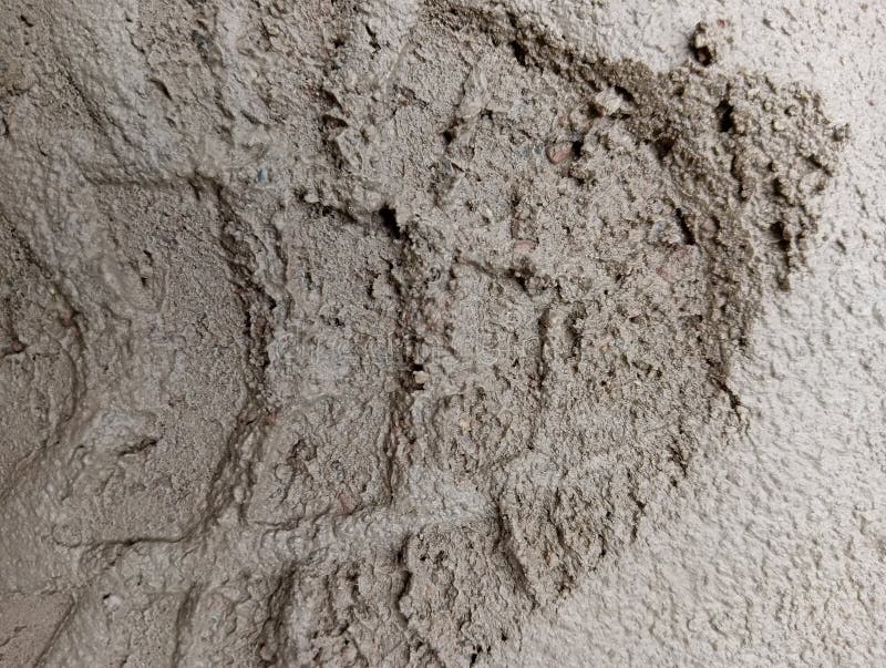 Rough Plaster that is Stepped on by Shoes, Causing Marks Stock Photo ...
