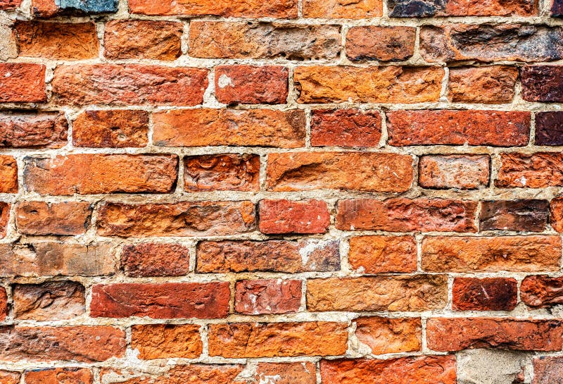 Rough Red Brick Wall As Background Texture Stock Photo - Image of ...