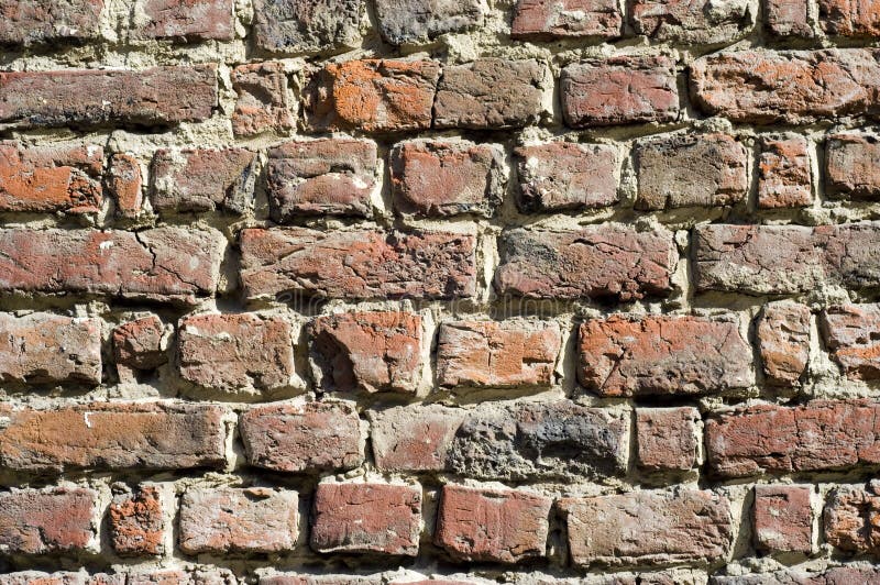 Rough Red Bricks and Mortar Stock Photo - Image of brick, cement: 6897270