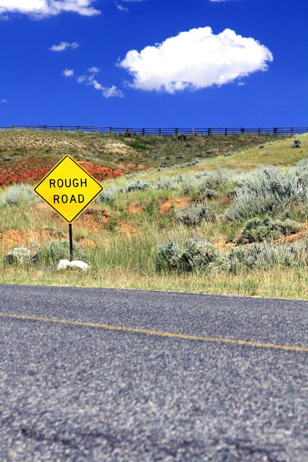 Rough Road stock photo. Image of warning, summer, quiet - 20815826