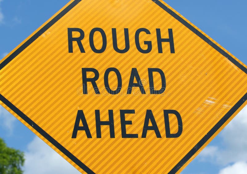 Rough Road Warning stock image. Image of rough, banner - 6531503