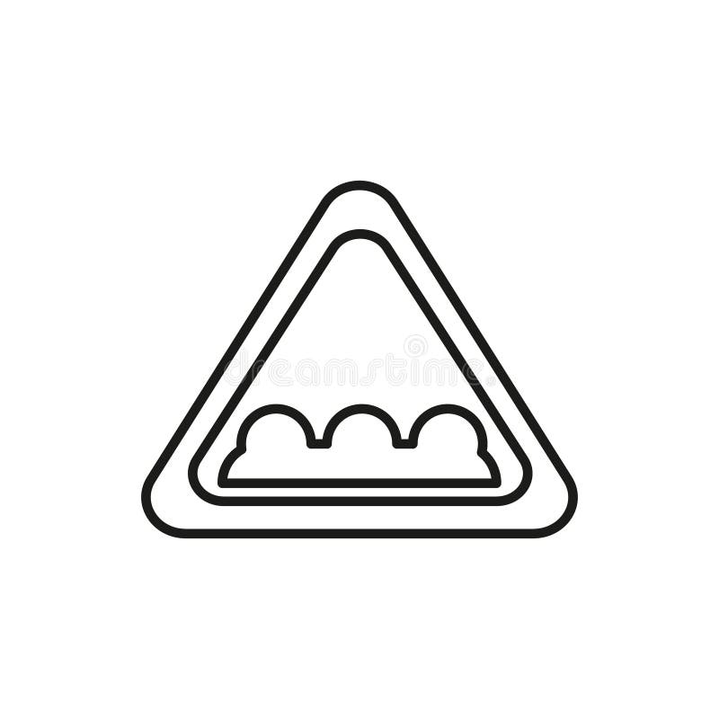 Rough Road Icon Flat Line Symbol Set Stock Illustration - Illustration ...