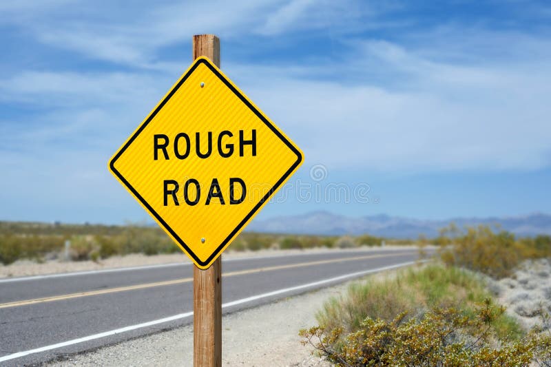 Rough Road Sign Stock Photo - Image: 56909919