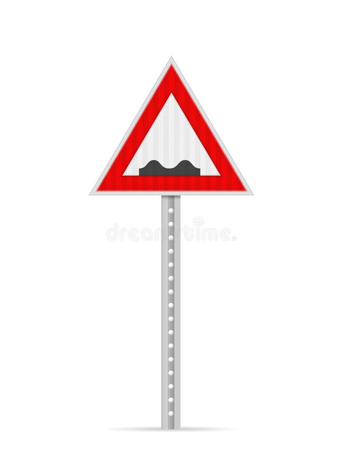 Rough road road sign stock vector. Illustration of driving - 242725692