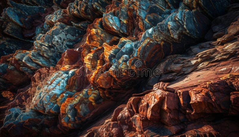 Rough Rock Formation in Underwater Seascape Beauty Generated by AI ...