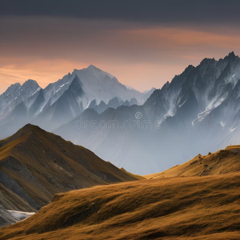 A Rough and Rugged Interpretation of a Mountain Range, with Textured ...