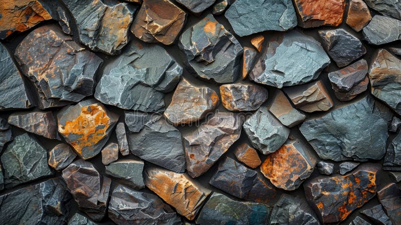 Rough and Rustic Abstract Stone Wall Texture Featuring Uniquely Shaped Irregular Rocks Stock ...