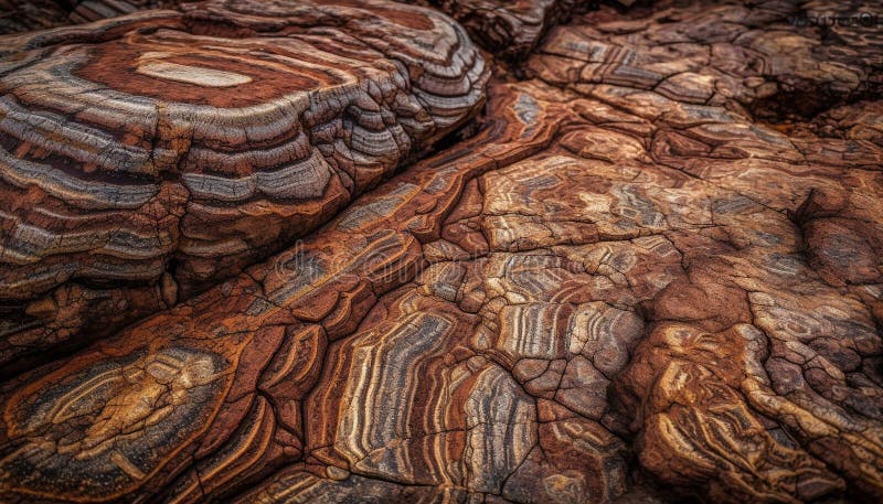 Rough Sandstone Cliff Eroded, Revealing Abstract Pattern Generated by ...