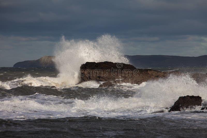 Rough Seas stock image. Image of rocks, rough, breakwater - 28076949