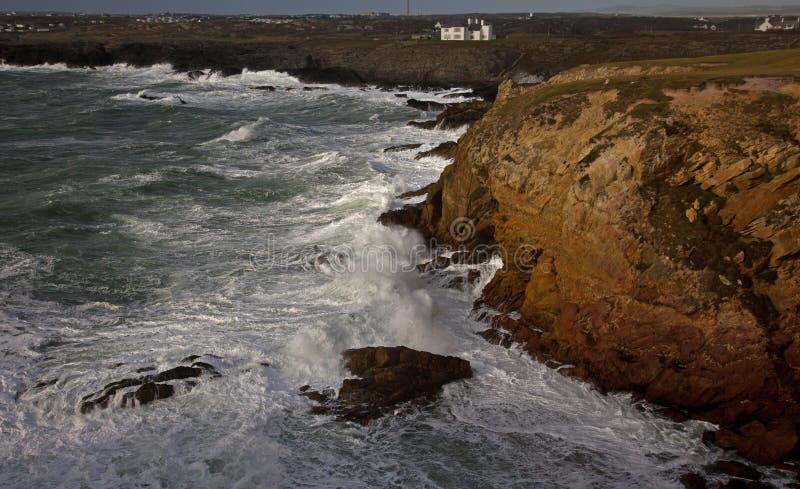 Rough Seas at Rhoscolyn Headland Stock Photo - Image of rough, arch ...