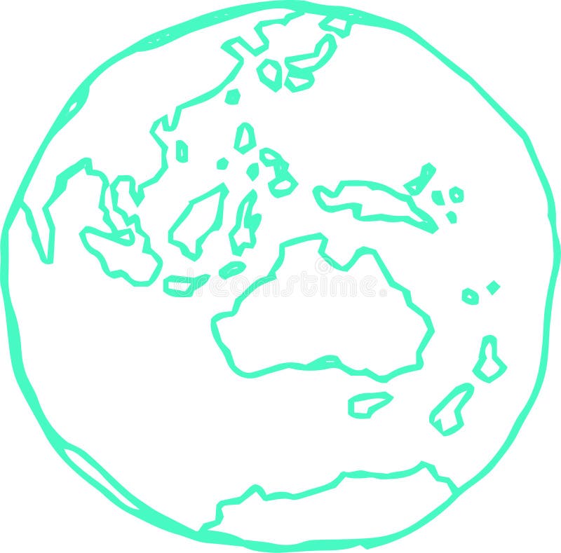 Colorful Rough Sketch of the Earth Stock Vector - Illustration of ...