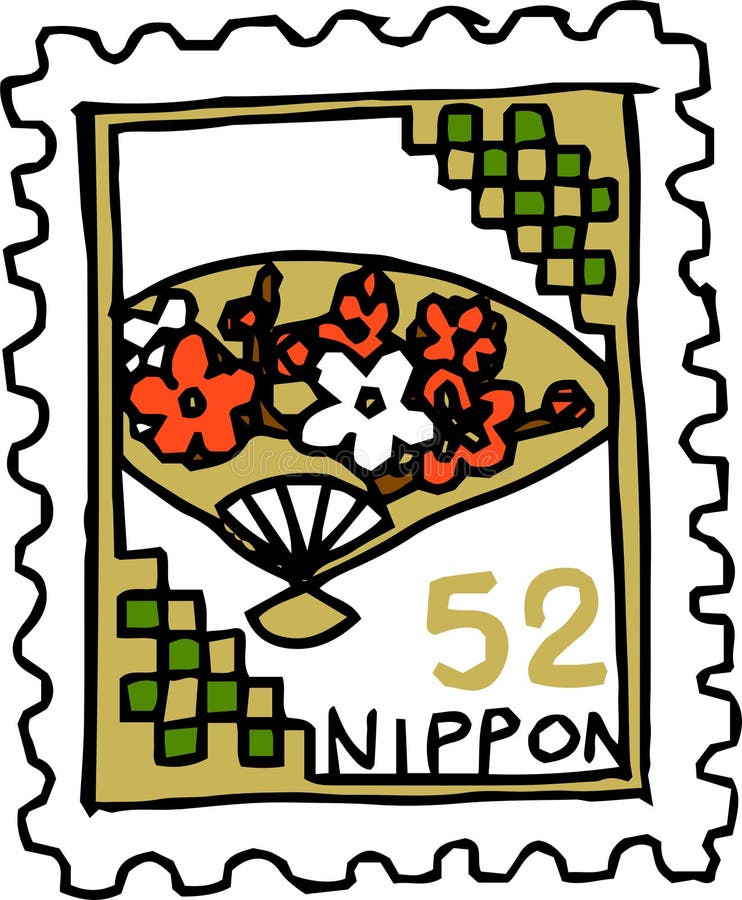Rough Sketch of Japanese Stamps Stock Vector - Illustration of ordinary ...