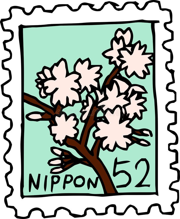Rough Sketch of Japanese Stamps Stock Vector - Illustration of letter ...