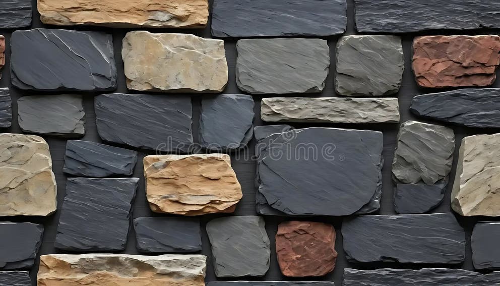 Rough Slate Stone Surface for Rustic Stock Illustration - Illustration ...