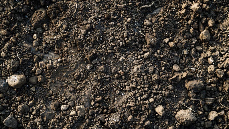 Rough Soil Texture with Scattered Stones and Roots Stock Illustration ...