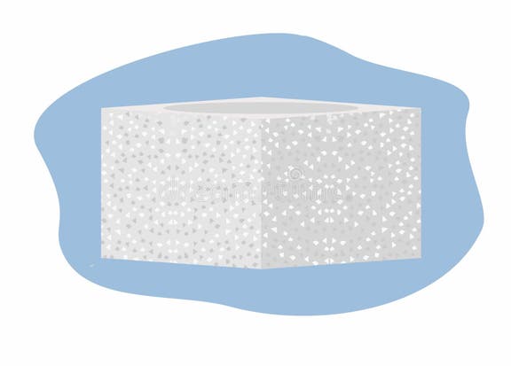 Rough Solid Cube Salt. Simple Flat Illustration. Stock Illustration ...