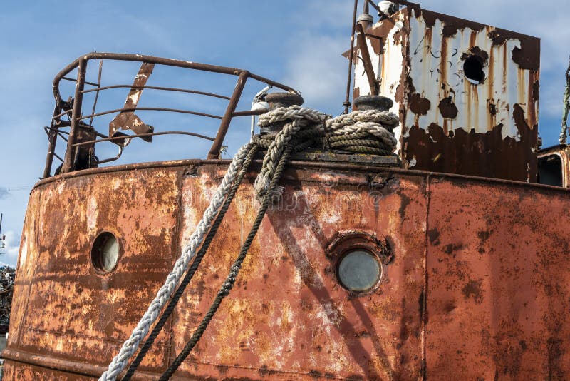 Old rusty ship stock image. Image of retro, dirty, sheet - 163675887