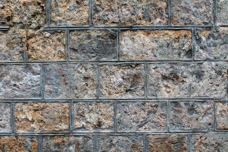Rough Stone Block Wall Background Stock Image - Image of pattern ...