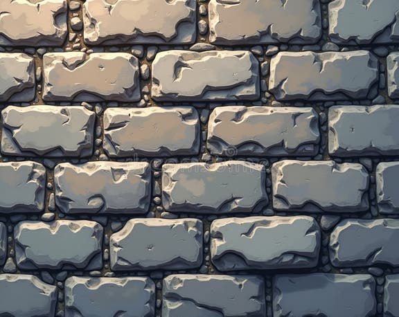 Rough Gray Stone Wall Texture with Stacked Bricks, Dark Mortar, and ...