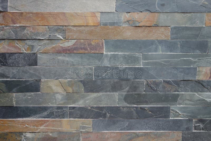 Rough Stone Cladding Tiled Wall Stock Image - Image of stone, texture ...