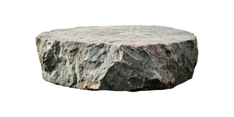 Rough Stone Disc with Uneven Edges Isolated on Transparent Background ...