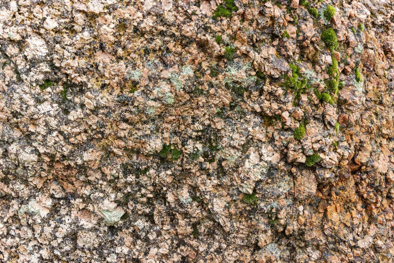 Rough Stone with Moss Texture Background Close Up Stock Image - Image ...